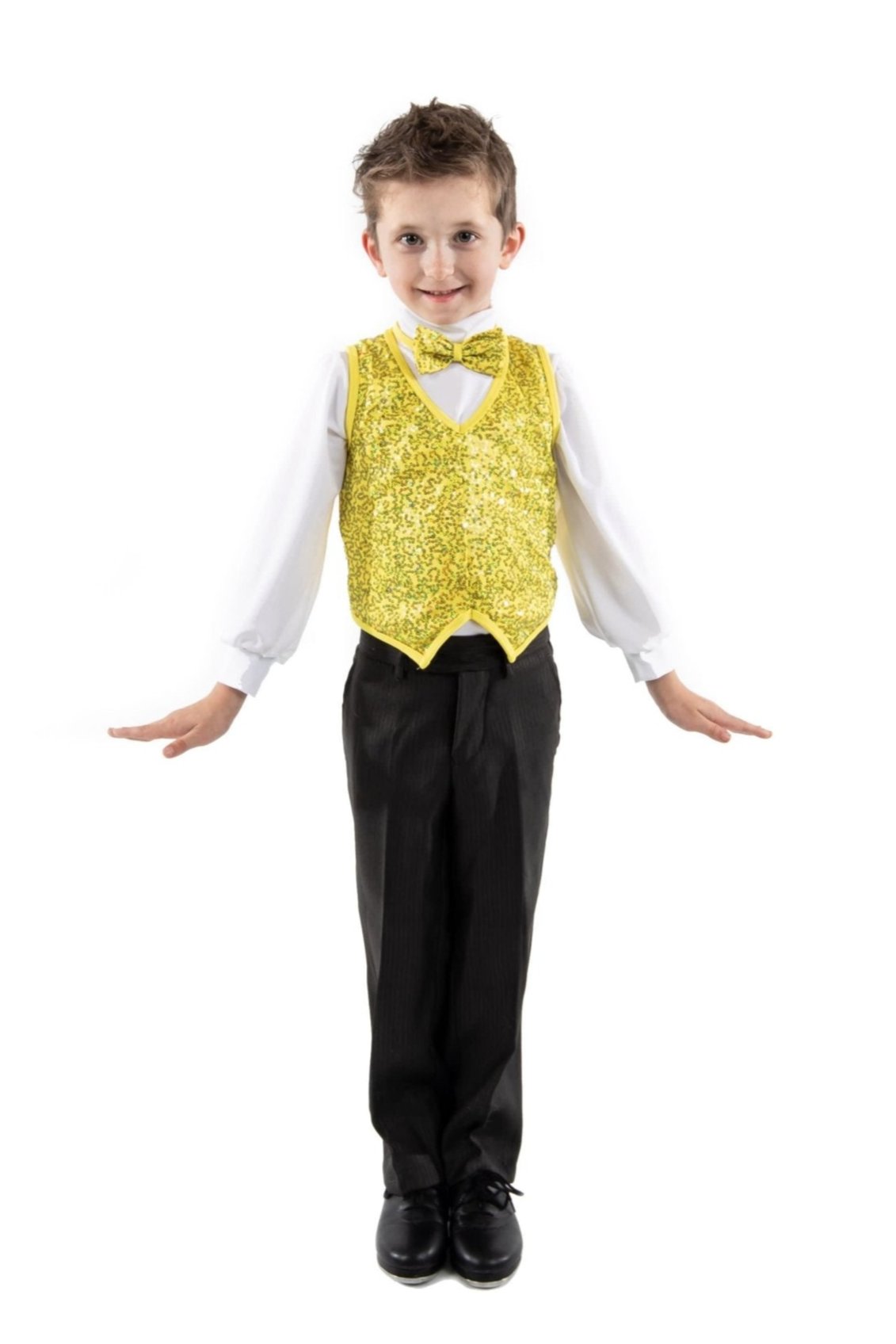 Boys Yellow Sequin Vest – Stardom Dance Costumes