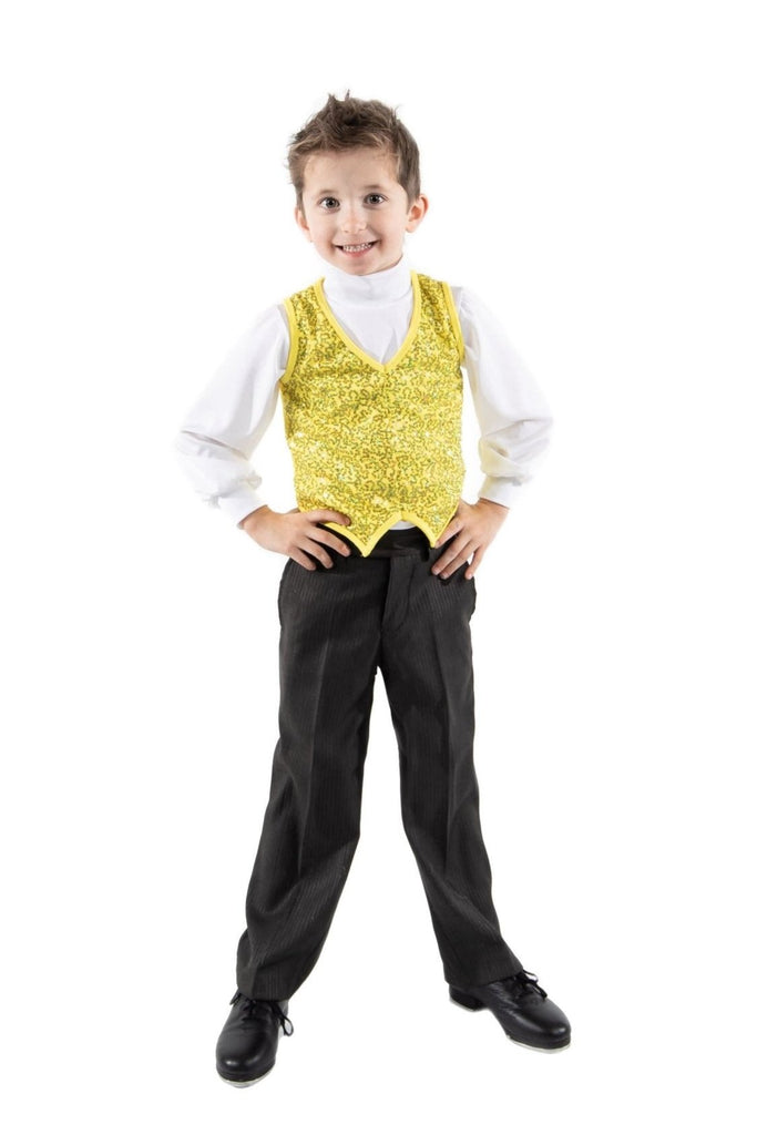 Boys Yellow Sequin Vest – Stardom Dance Costumes